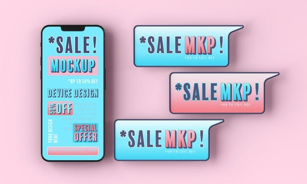 Smartphone Sale Mock-Up Psd - Mockup Hunt