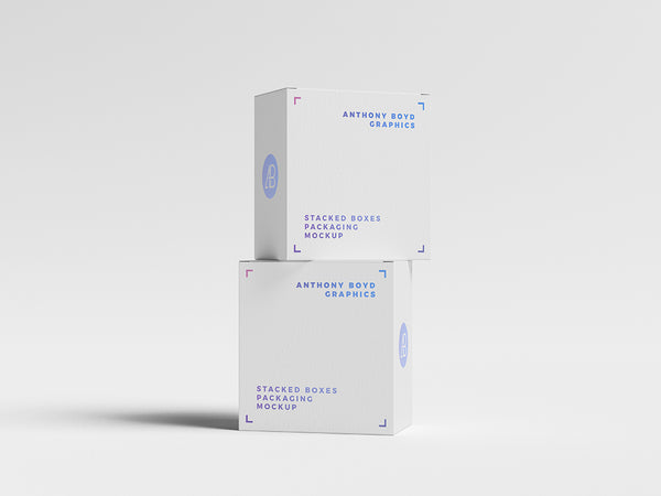 Stacked Boxes Packaging Mockup - Mockup Hunt