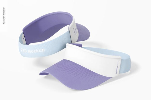 Sun Visor Cap Mockup, Front And Back View Psd - Mockup Hunt