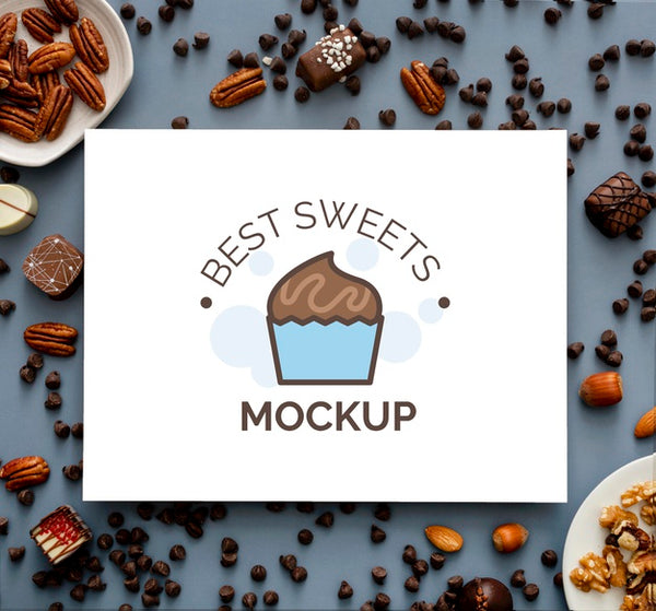 Sweet Candies Composition With Mock-Up Psd - Mockup Hunt