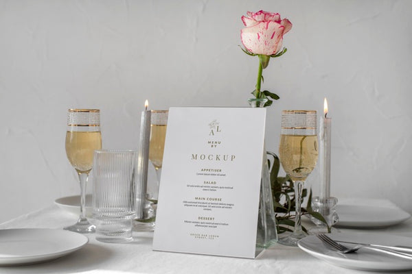 Table Menu Display Mock-Up Psd - Mockup Hunt