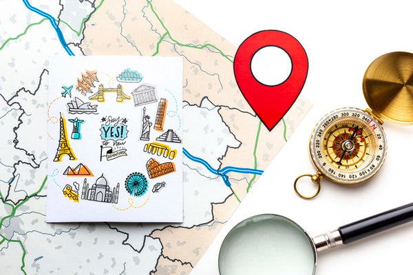 Traveler Map And Planification Psd - Mockup Hunt