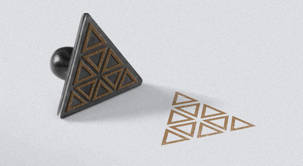 Triangle Rubber Stamp Mockup Psd - Mockup Hunt