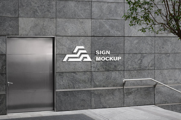 Wall Logo Mockup - Mockup Hunt