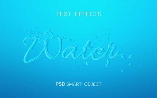 Water Text Effect Mock-Up Psd - Mockup Hunt